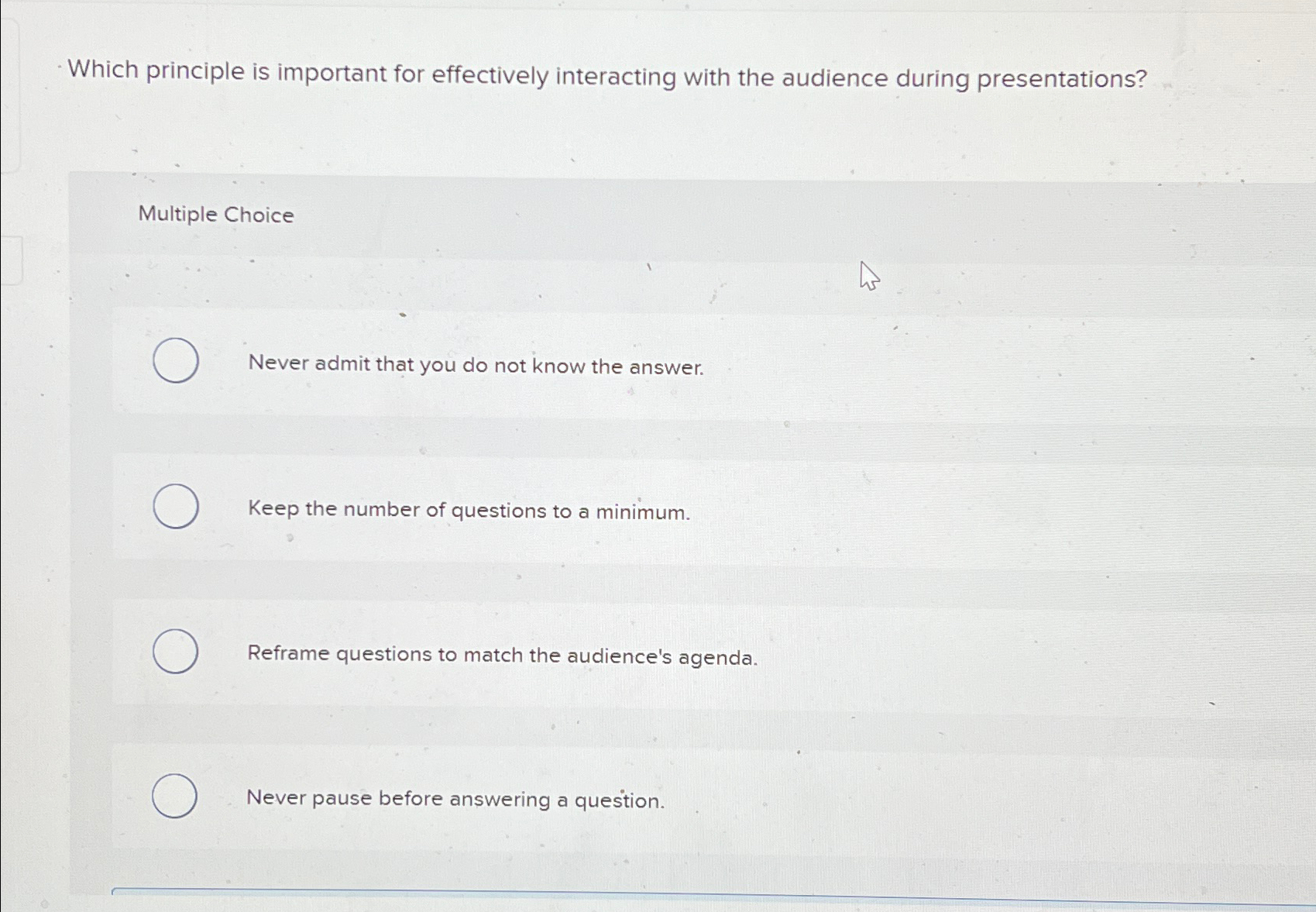 Solved Which principle is important for effectively | Chegg.com