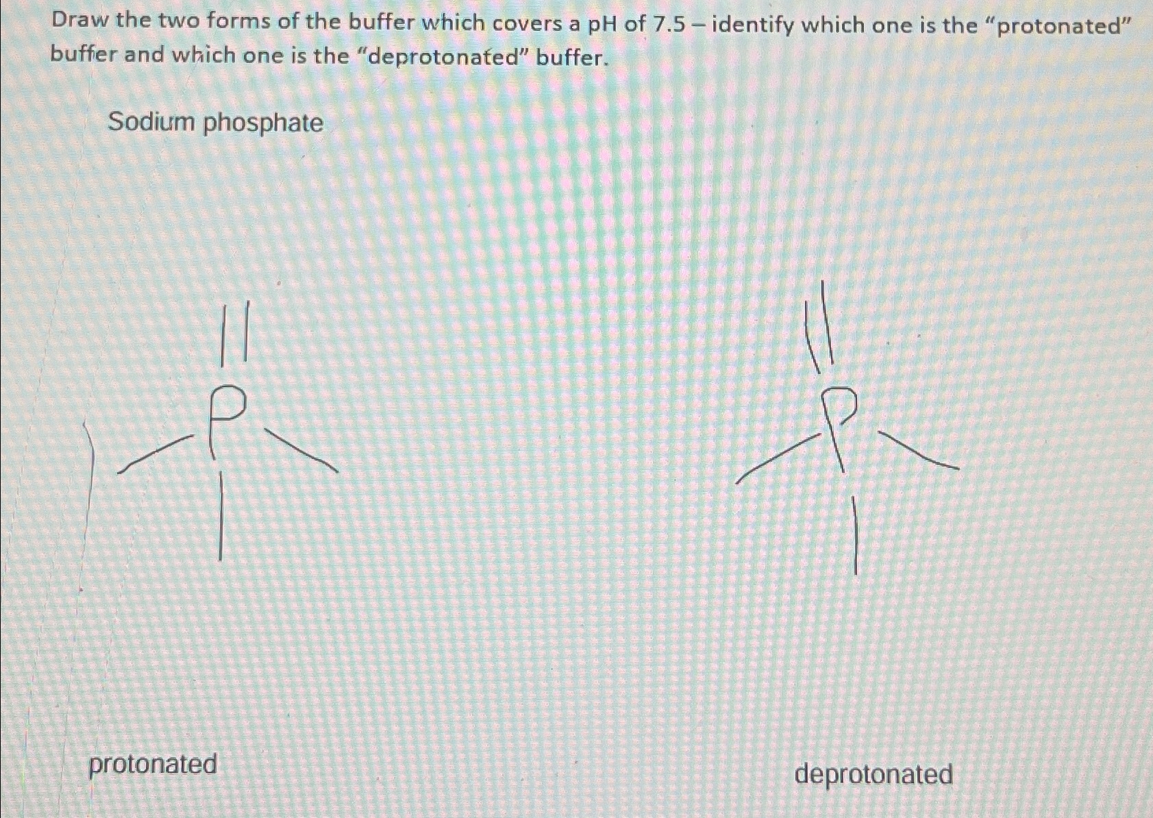 Solved Draw protonated and deprotonated forms of sodium | Chegg.com