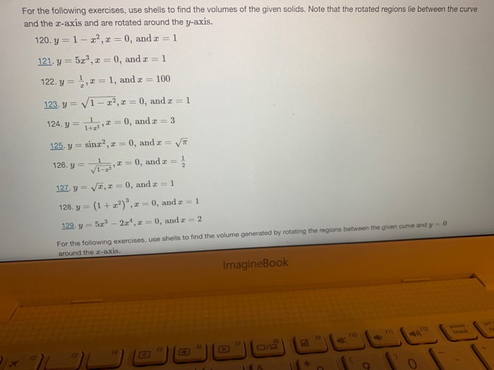 Solved For the following exercises, use shells to find the | Chegg.com