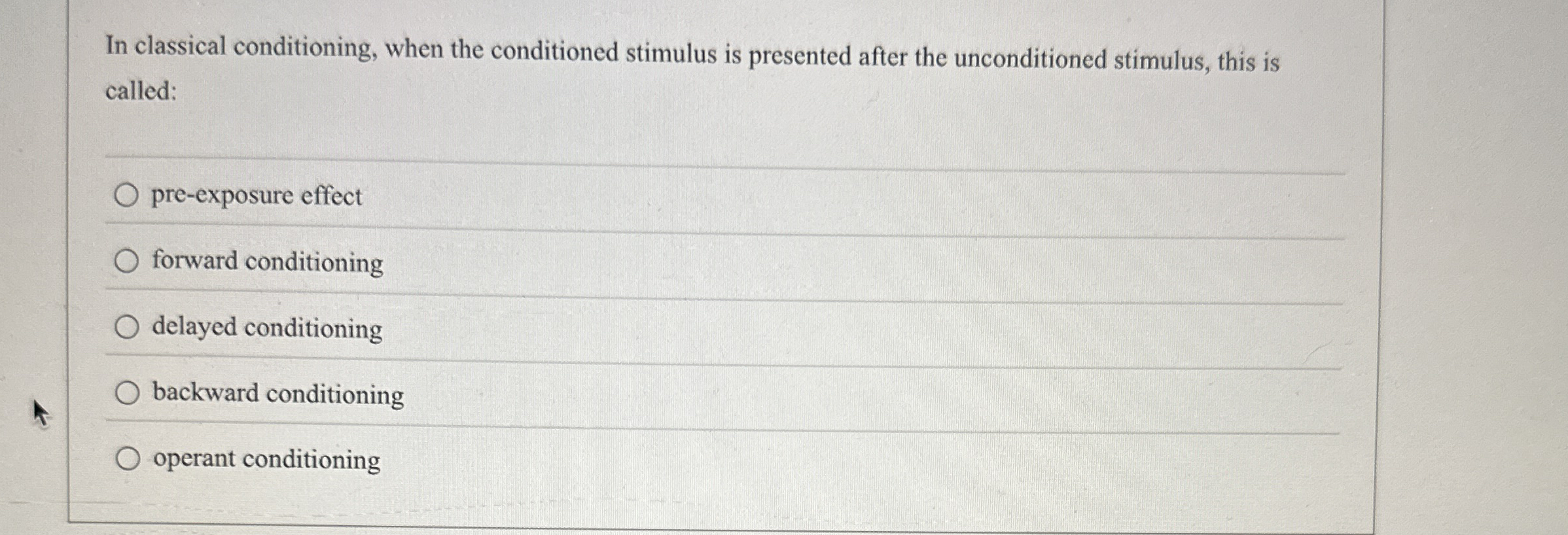 Solved In classical conditioning, when the conditioned | Chegg.com