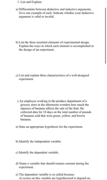 Solved a) Differentiate between deductive and inductive | Chegg.com