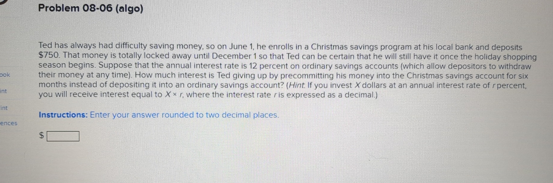 Solved Problem 08-06 (algo)Ted has always had difficulty | Chegg.com