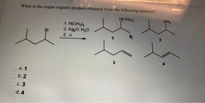 Solved What is the major organic product obtained from the | Chegg.com