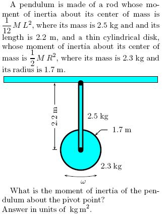 A pendulum is made of a rod whose moment of inertia | Chegg.com