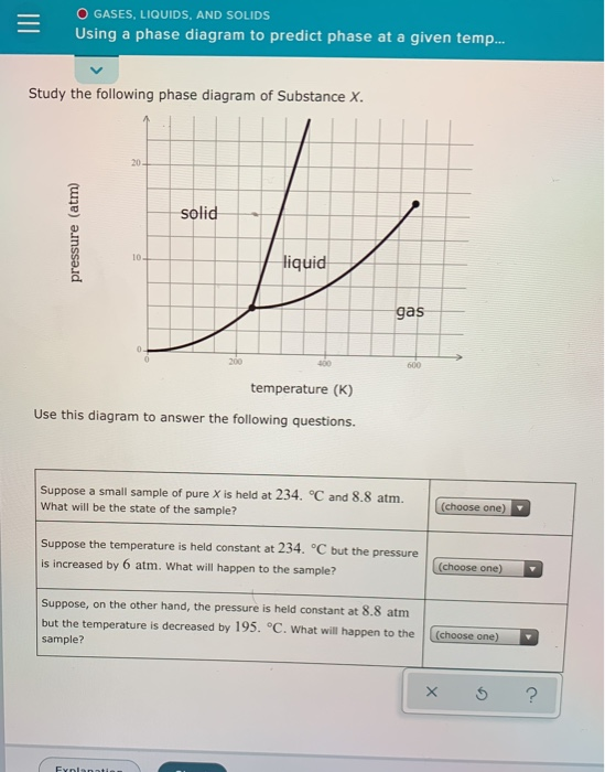 Solved O GASES, LIQUIDS, AND SOLIDS Using a phase diagram to | Chegg.com