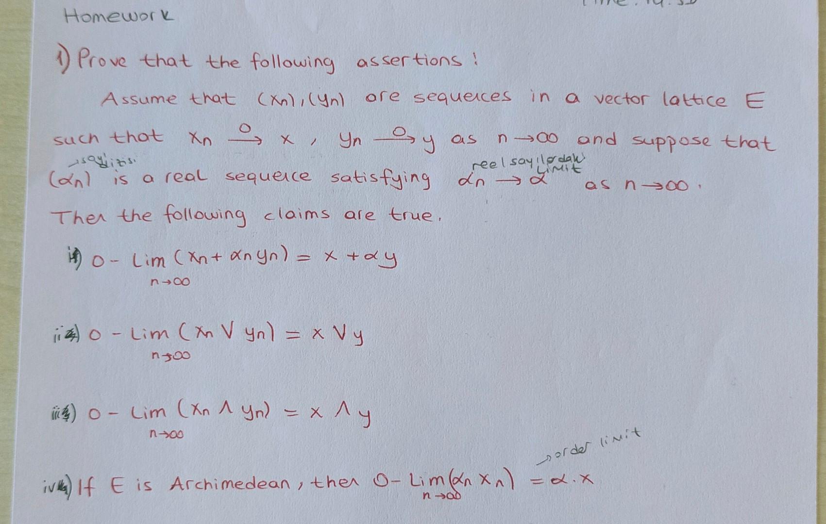 Solved Homework Xn X as Prove that the following assertions! | Chegg.com