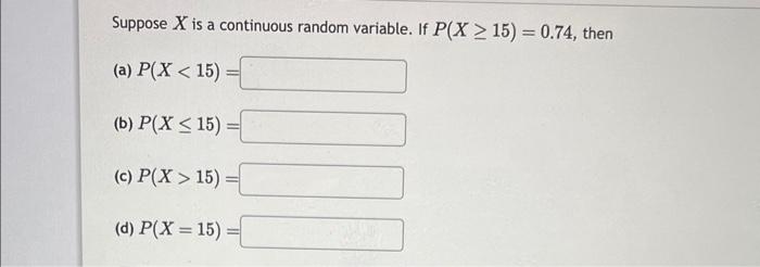 Solved Suppose X Is A Continuous Random Variable If 8172