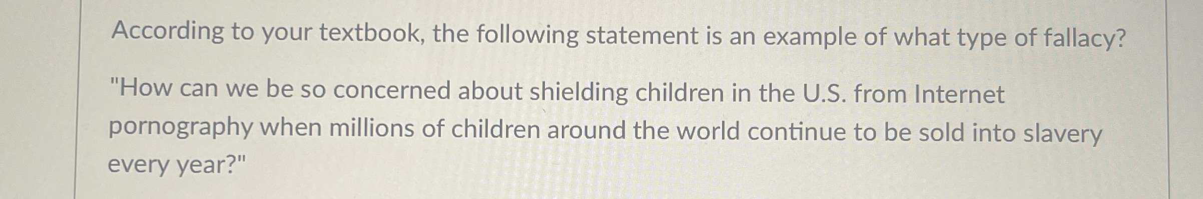 Solved According to your textbook, the following statement | Chegg.com