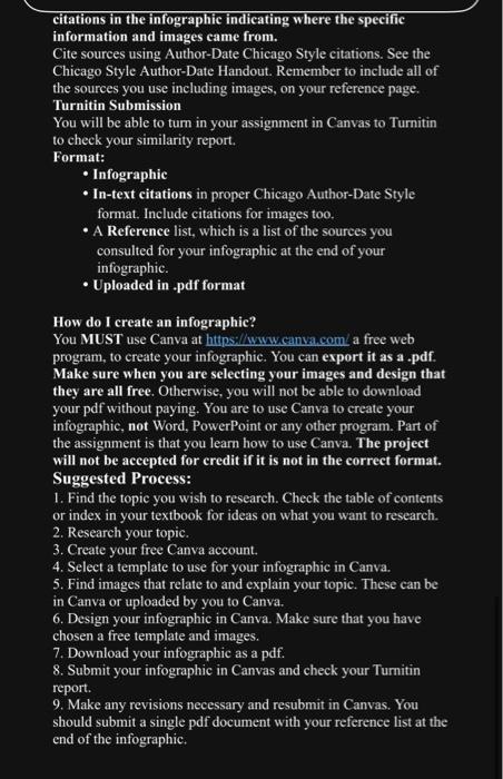 Research Assignment - Infographic Event/Person US | Chegg.com