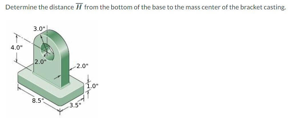 Solved Determine the distance ?bar (H) ﻿from the bottom of | Chegg.com