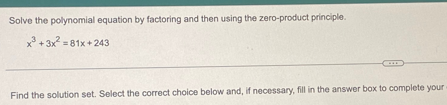 Solved Solve the polynomial equation by factoring and then | Chegg.com