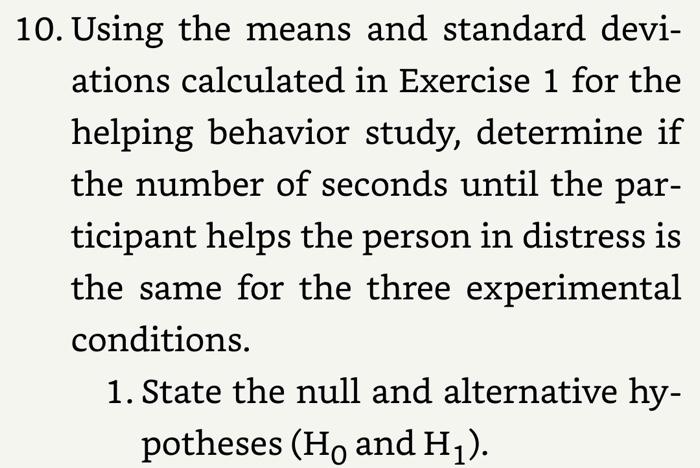 Solved mean and standard deviations from exercise | Chegg.com