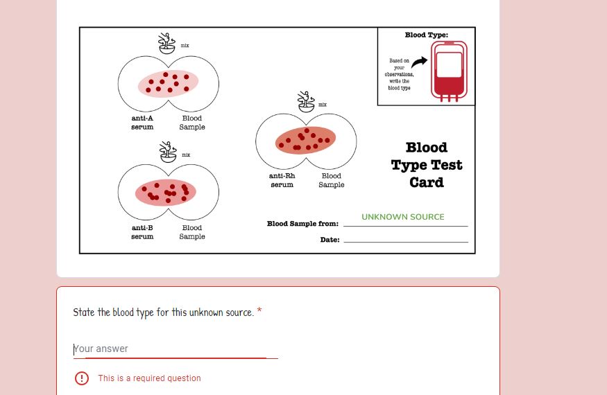 Solved 1. ﻿State the blood type for this unknown source. *2. | Chegg.com