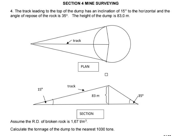Solved 4. The track leading to the top of the dump has an | Chegg.com