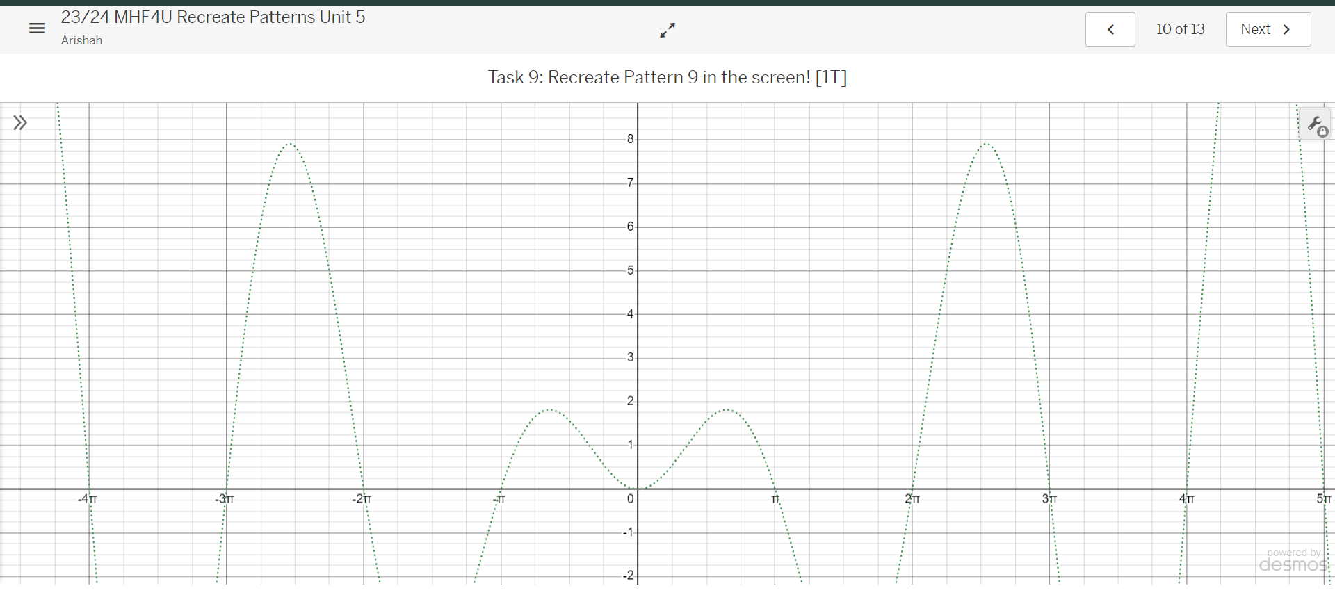 Solved Task 10: Recreate Pattern 10 ﻿in the screen! | Chegg.com
