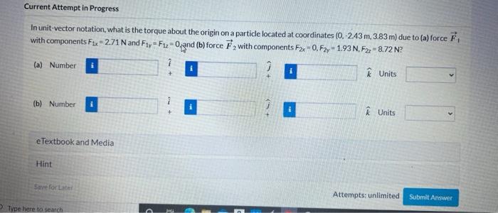 Solved In unit-vector notation, what is the torque about the | Chegg.com