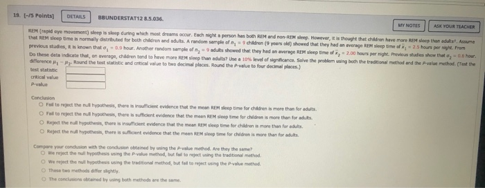 Solved 19. (-/5 Points DETAILS BBUNDERSTAT128.5.0:36 MY | Chegg.com
