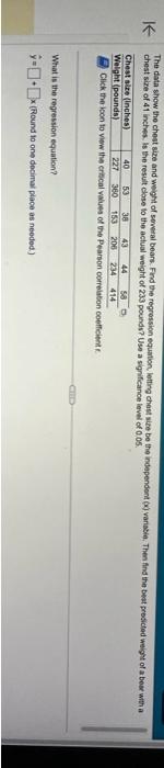 Solved chest sise of 41 inches. In the rewvh dose to the | Chegg.com