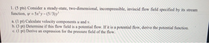 Solved 1. (5 pts) Consider a steady-state, two-dimensional, | Chegg.com