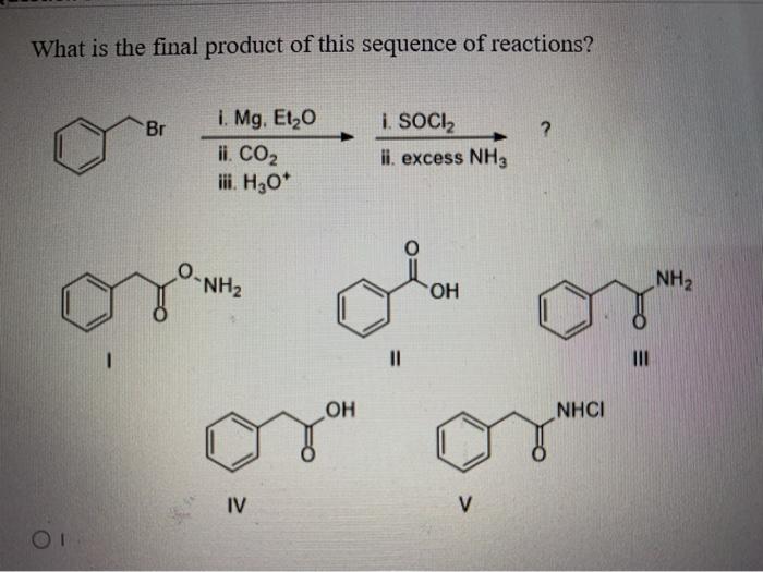 Solved What is the final product of this sequence of | Chegg.com
