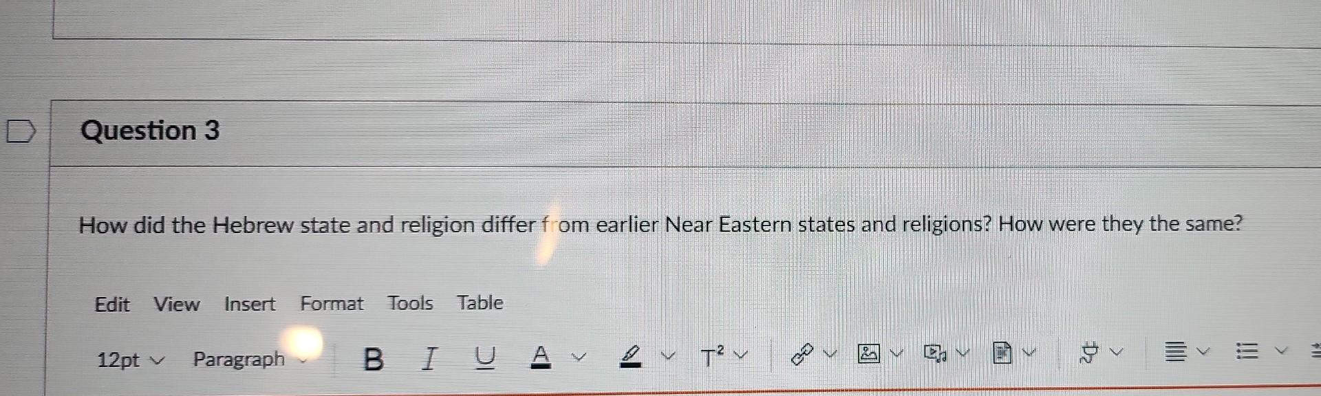 How did the Hebrew state and religion differ f om | Chegg.com