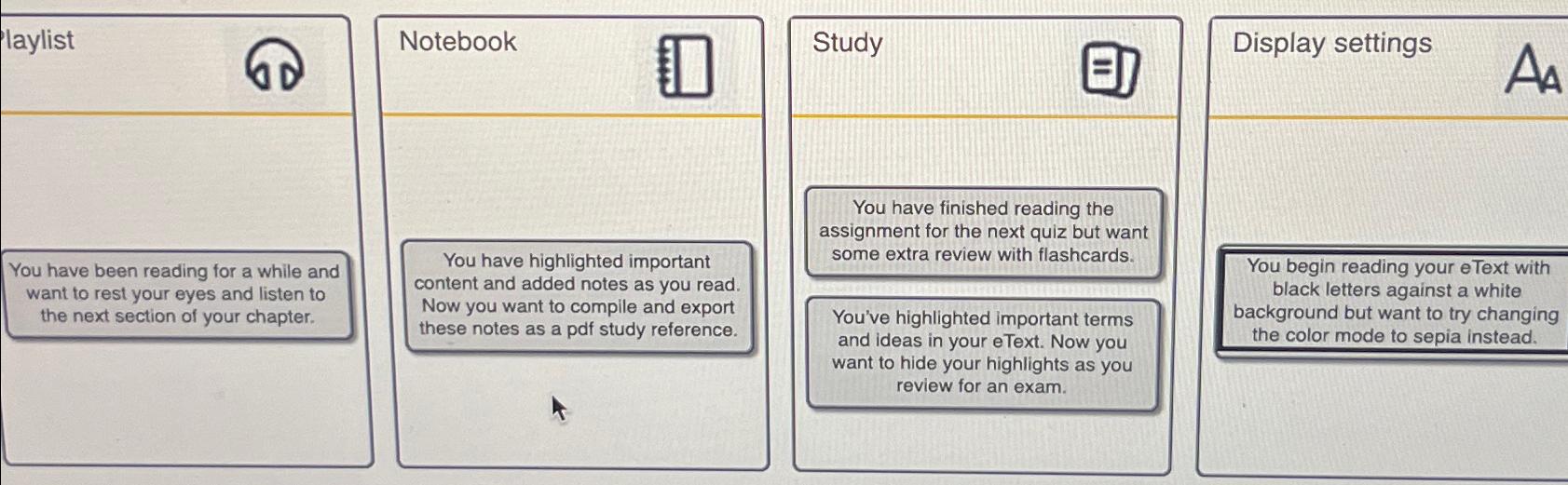 Solved Display settingsYou begin reading your eText with | Chegg.com