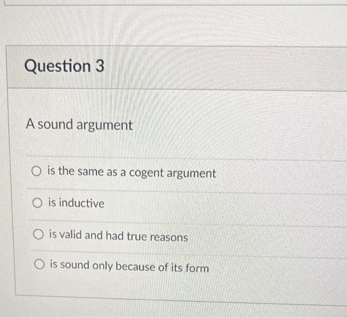 A Sound Argument Is The Same As A Cogent Argument Is