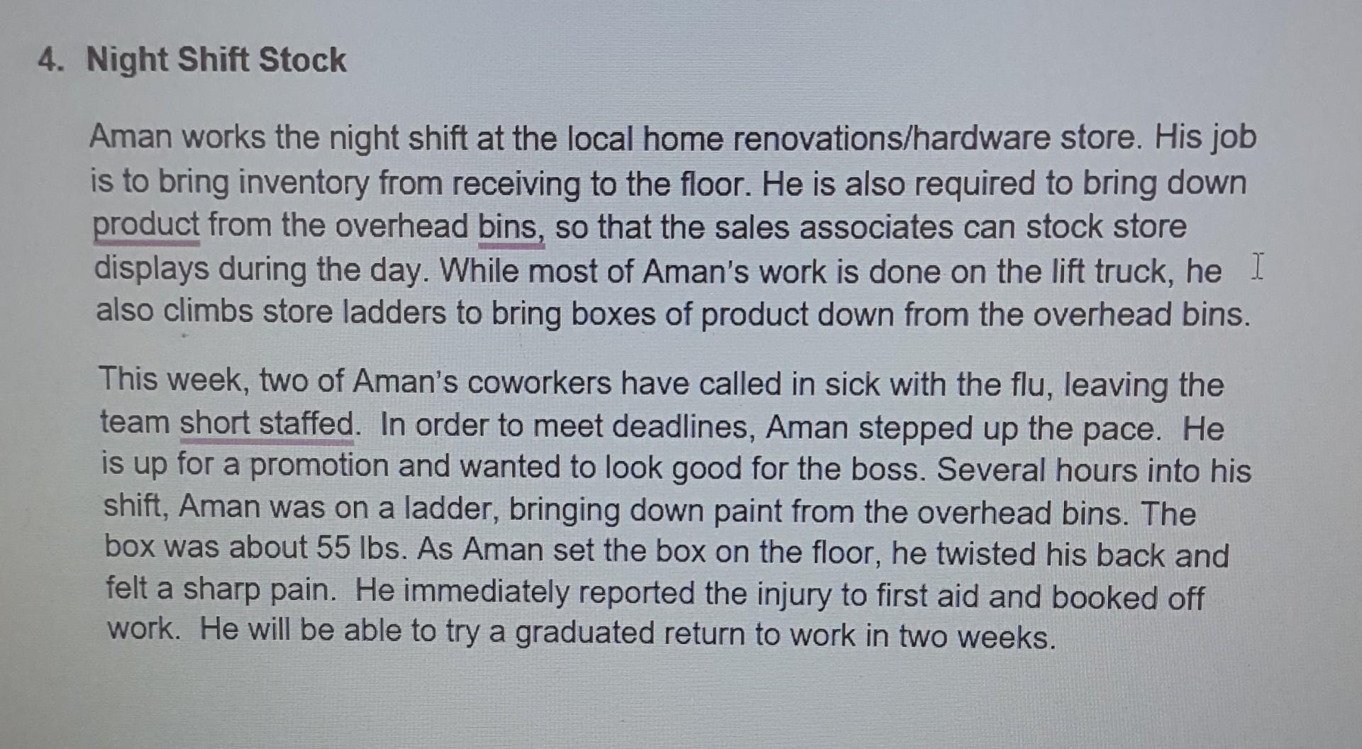Graduated Return-to-Work (GRTW) Plan | Chegg.com