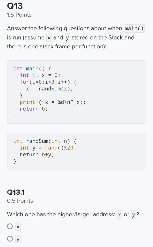 Solved Q11 1 Point %rsp is OxdeadbeefdeaddOdo. What is the | Chegg.com