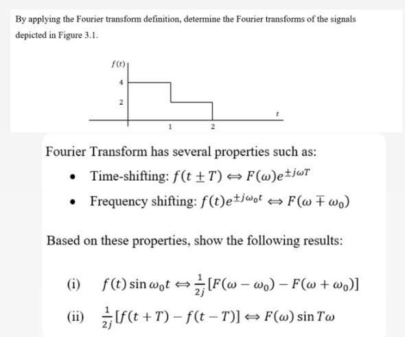 Solved By applying the Fourier transform definition, | Chegg.com