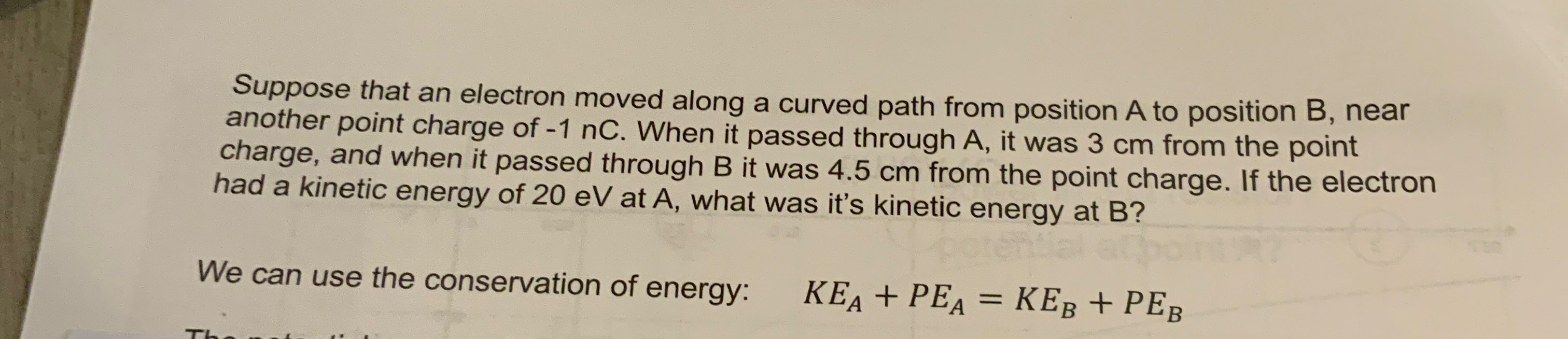 Solved Suppose that an electron moved along a curved path | Chegg.com