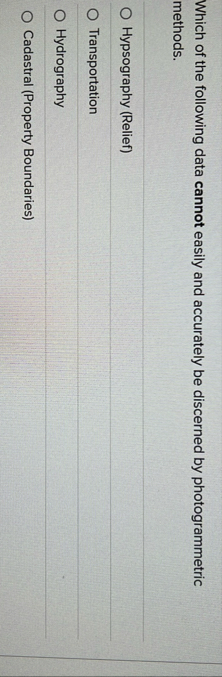 Solved Which of the following data cannot easily and | Chegg.com