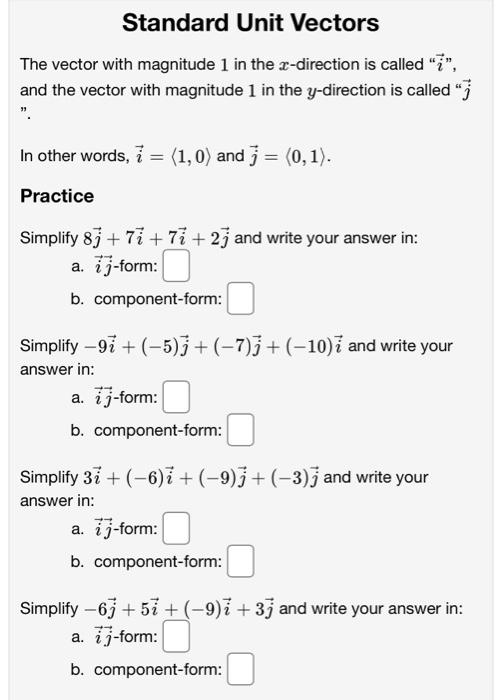 Solved Vector Arithmetic If we accept that scalar | Chegg.com