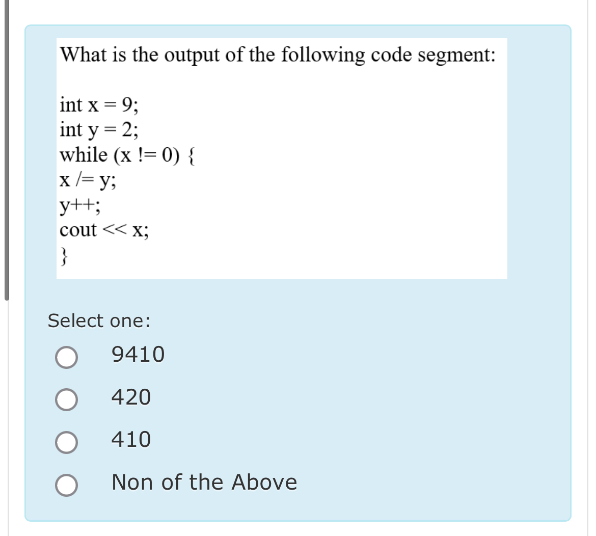 Solved What is the output of the following code | Chegg.com