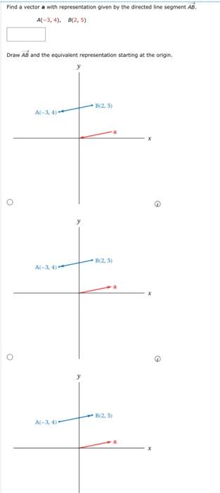 Solved Find a vector a with representation given by the | Chegg.com