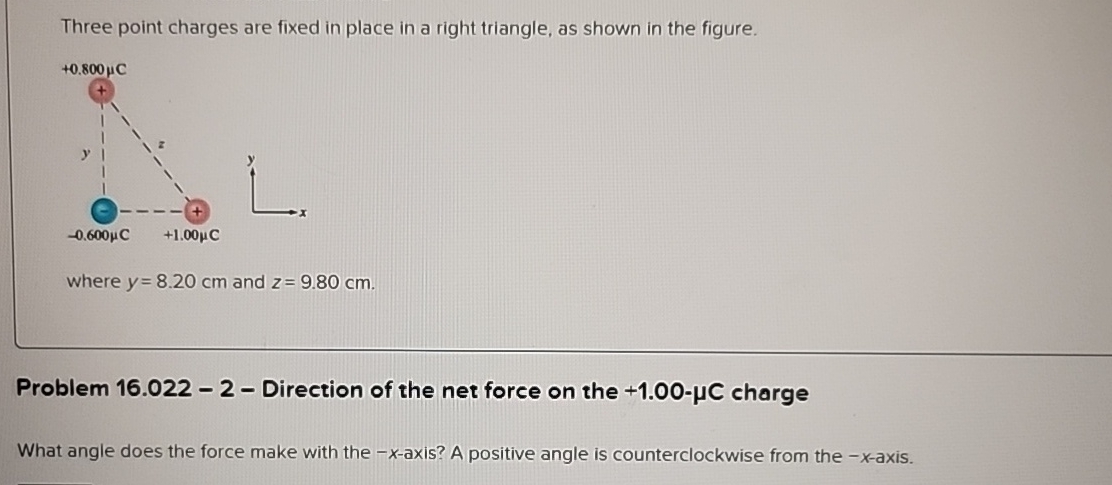 Solved Three point charges are fixed in place in a right | Chegg.com