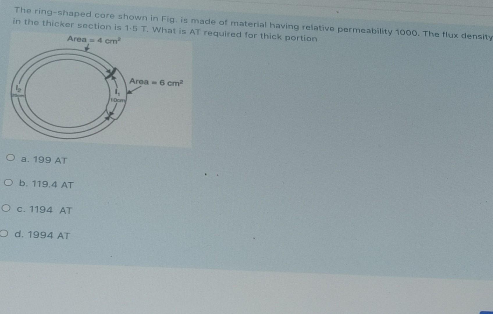 Solved The ring-shaped core shown in Fig. is made of | Chegg.com