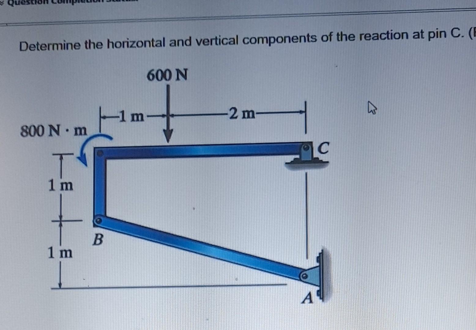 Solved Determine the horizontal and vertical components of | Chegg.com