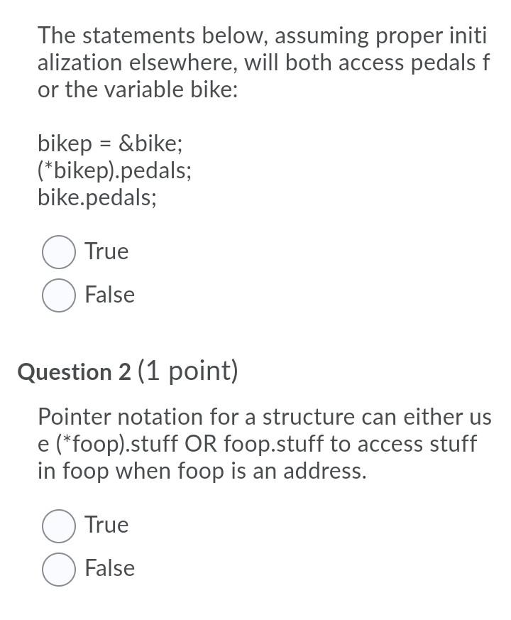 Solved The statements below, assuming proper initi alization | Chegg.com