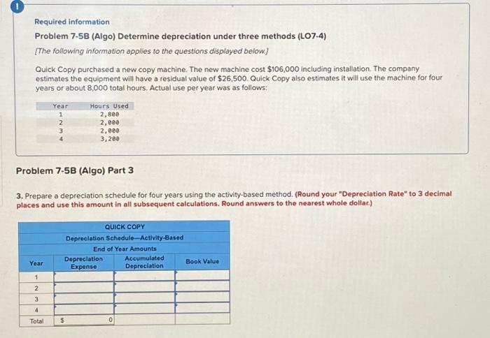 Solved Required information Problem 7-5B (Algo) Determine | Chegg.com