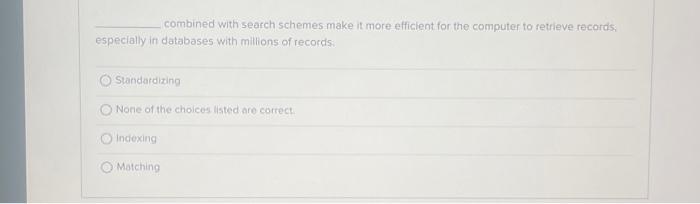 Solved combined with search schemes make it more efficient | Chegg.com