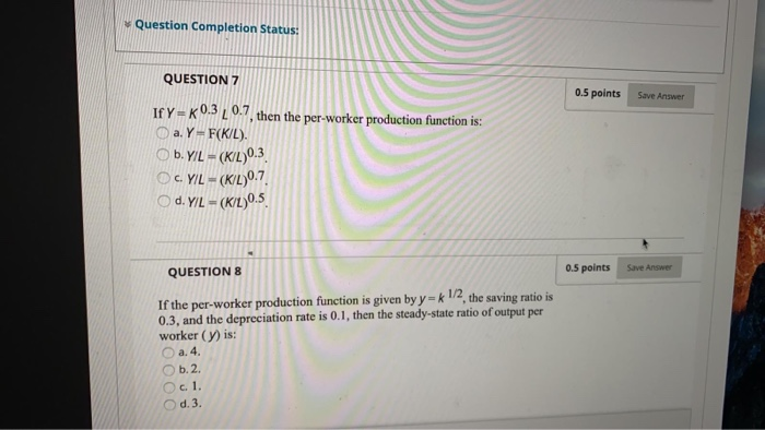 Solved Question Completion Status: QUESTION 1 0.5 points | Chegg.com