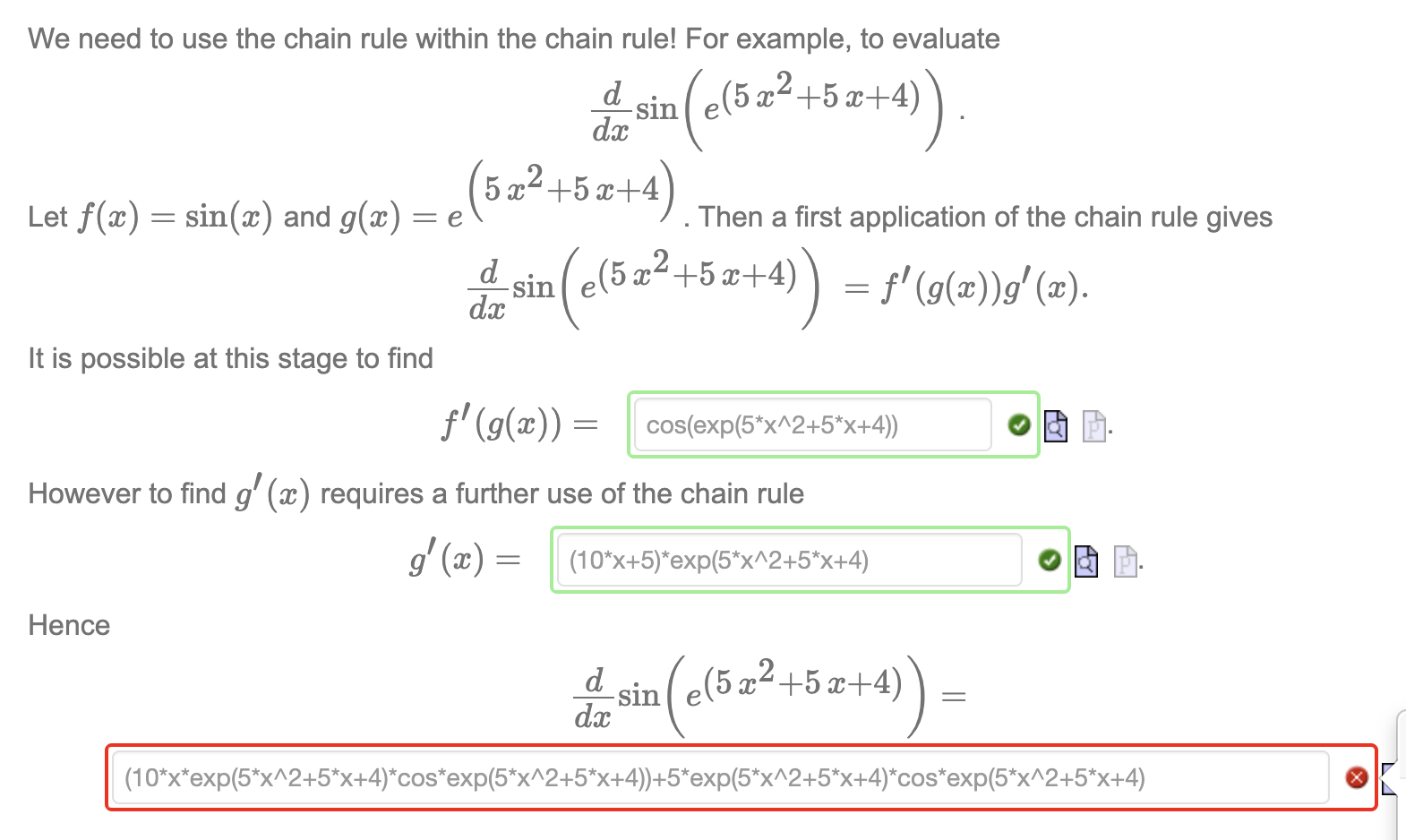 Solved We need to use the chain rule within the chain rule! | Chegg.com
