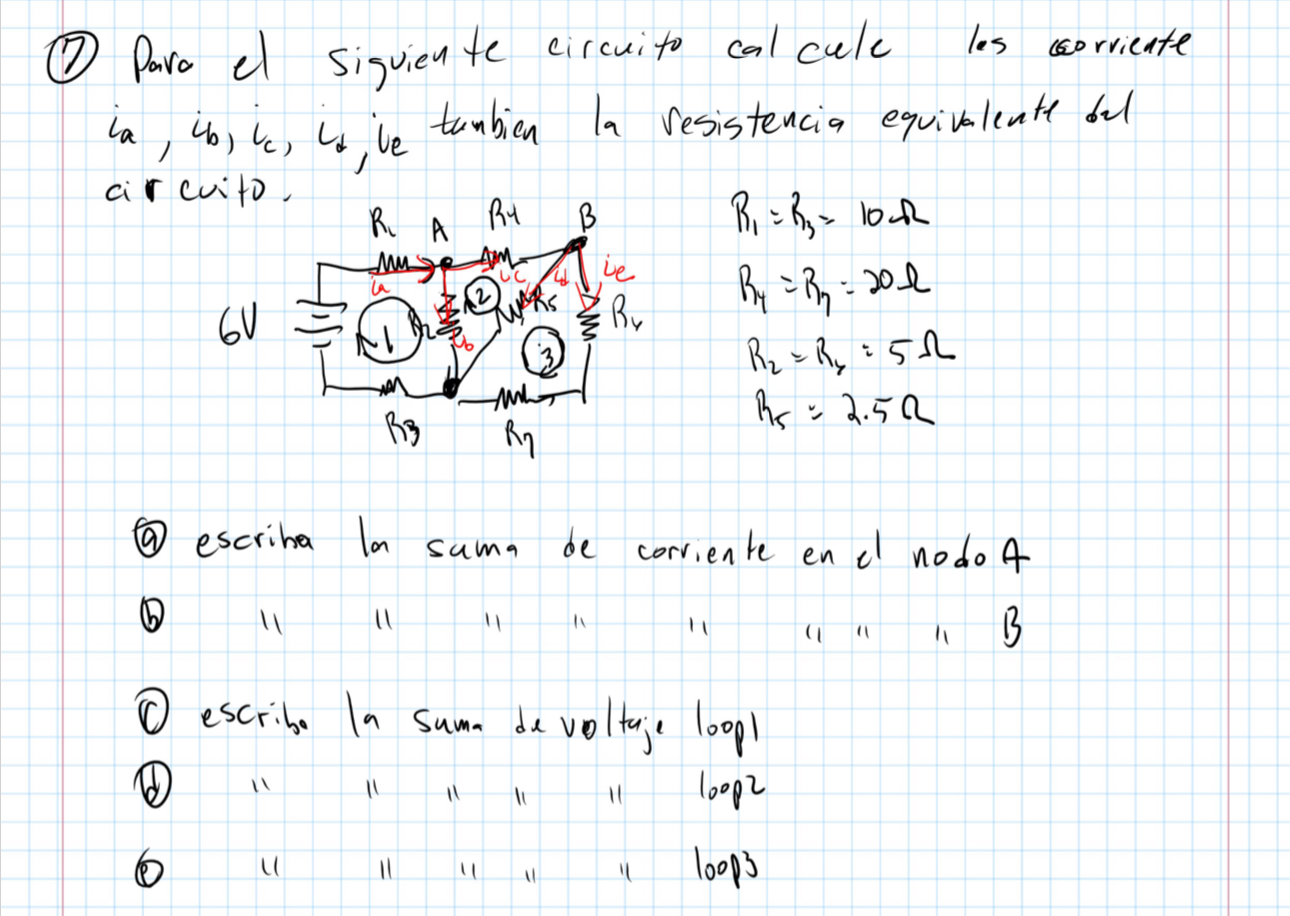 Solved para el siguiente circuito calcule las corriente ia, | Chegg.com