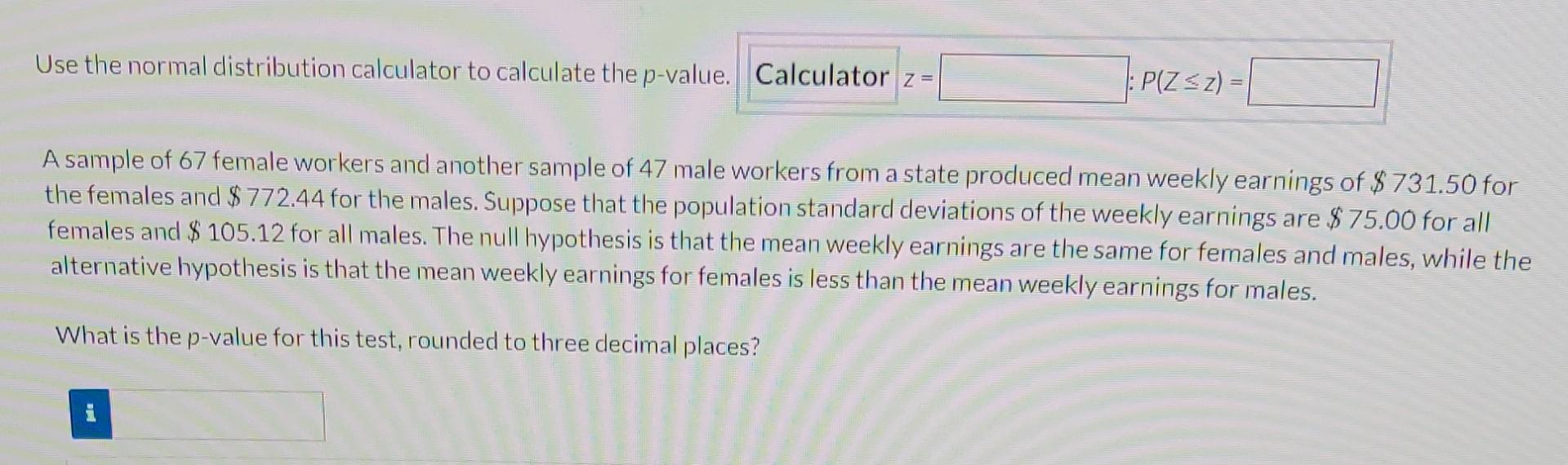 Use the normal distribution calculator to calculate | Chegg.com