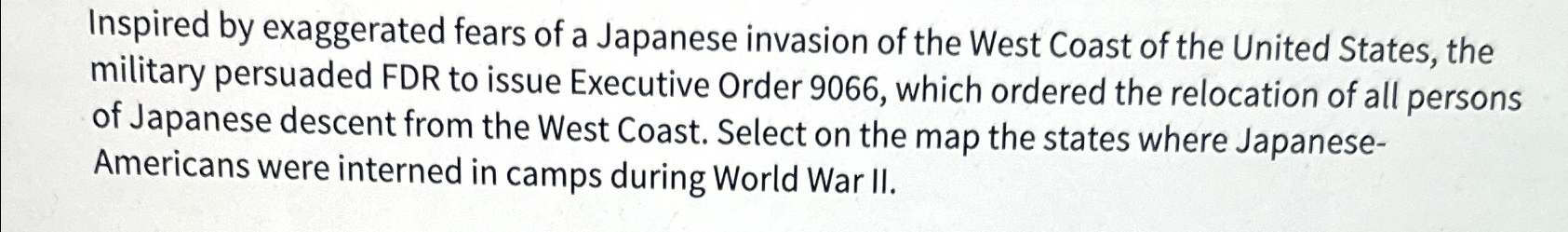 Solved Inspired by exaggerated fears of a Japanese invasion | Chegg.com