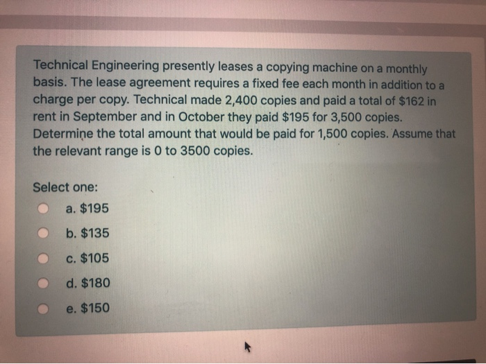 Solved Technical Engineering presently leases a copying | Chegg.com