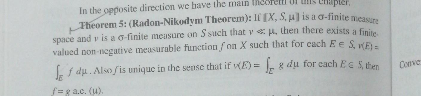 Solved In the opposite direction we have the main theorem or | Chegg.com