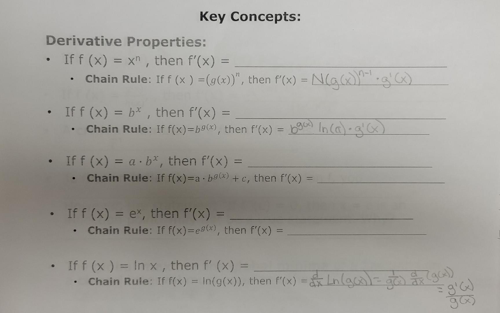 Solved Derivative Properties: Key Concepts: If f (x) = | Chegg.com