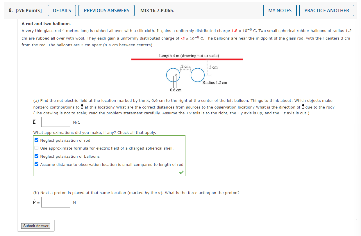 Solved A rod and two balloonsfrom the rod. The balloons are | Chegg.com